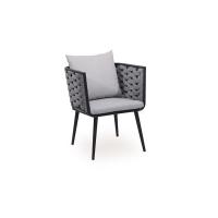 China Pastoral Style Extendable Rattan Dining Set with Wood Table and Aluminium Chairs for sale