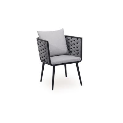 China Pastoral Style Extendable Rattan Dining Set with Wood Table and Aluminium Chairs for sale