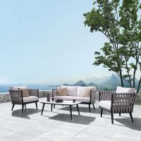 China Courtyard Luxury Hotel Resort Villa Rope Outdoor Furniture Sofa Lounger for Courtyard for sale