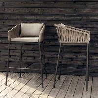 China Mail Packing N Outdoor Bar Set Furniture Modern Style Aluminum Bistro Chair and Table for sale