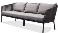 China Contemporary Style Luxury Outdoor Furniture Large Rope 3 Seat Sofa for Outdoor Spaces for sale