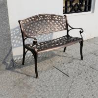 China Garden Furniture Outdoor Cast Aluminum Chair for Leisure in Park or Patio W100*D60*H86 for sale