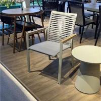 China Outdoor Dining Chair and Rope Cafe Coffee Table Set for Restaurant Garden Furniture for sale