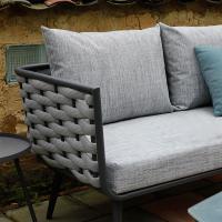 China Outdoor Patio Lounge Furniture U Shaped Rattan Garden Sofa with Aluminum Frame Design for sale