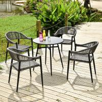 China NO Folded Modern Design Marble Table Furniture Dining Set for Poolside for sale