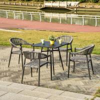 China NO Folded Modern Design Marble Table Furniture Dining Set for Poolside for sale