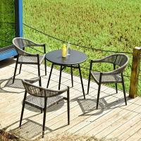 China NO Folded Modern Design Marble Table Furniture Dining Set for Poolside for sale