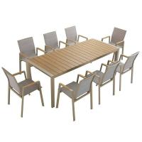 China Aluminum Frame Luxury Dinning Room Furniture Set for Hotel Marble Dining Table and Chair for sale