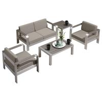 China Outdoor Garden Patio Hotel Resort Design Style Plastic Wooden Lounge Sofa Furniture for sale