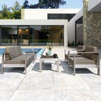 China 1.5mm Aluminum Thickness Corner Sofa Furniture for Hotel Project Outdoor Patio Selection for sale