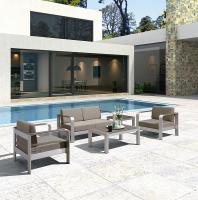 China 1.5mm Aluminum Thickness Corner Sofa Furniture for Hotel Project Outdoor Patio Selection for sale