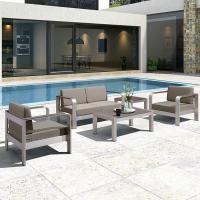 China 1.5mm Aluminum Thickness Corner Sofa Furniture for Hotel Project Outdoor Patio Selection for sale