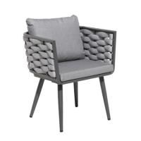 China Modern Room Dining Table and Chairs Set with PE Rattan Outdoor Furniture for sale