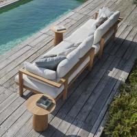 China Outdoor Furniture Teak Wood Patio Sectional Sofa Set for Hotel Villa Sample Piece for sale