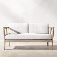 China Customized Garden Furniture Modern Outdoor Teak Wood Sofa Sets for Elegant Spaces for sale