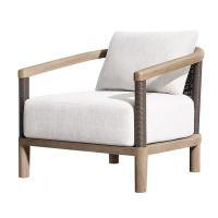 China Modern Style Solid Wood Cushioned Sofa Set for Living Room Garden Hotel Villa Patio for sale