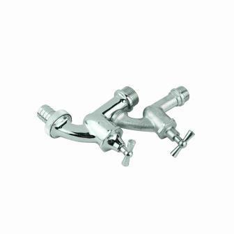 China BS1010 Chrome Plated Brass Hose Union Bib Tap with T-Handle - PN10 Pressure Rating, 1/2