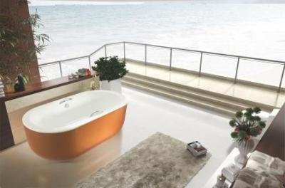 China INOBN-6358 Acrylic Luxury Freestanding Bathtub 2000x1000x650mm with Center Toe-Tap Drain for sale