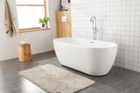 China INOVI 1200MM Freestanding Bathtub with 600MM Depth and Center Toe-Tap Drain - Acrylic Construction for sale