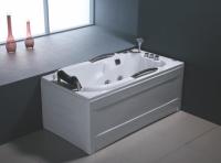 China INOBN-6208 Rectangle Air Jet Whirlpool Bathtub with 18-Level Bubble Massage and Center Drain - 1400-1800MM Sizes for sale
