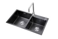 China INONA8245 Series Undermount Double-Bowl Kitchen Sink 820x450x220mm Stainless Steel 304 with 8mm Wall Thickness for sale
