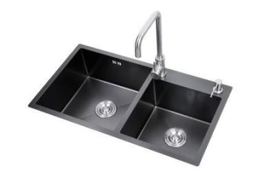 China INONA8245 Series Undermount Double-Bowl Kitchen Sink 820x450x220mm Stainless Steel 304 with 8mm Wall Thickness for sale