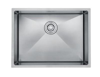 China INOVI 600x450mm Handmade Stainless Steel Single Bowl Kitchen Sink 304 L Shaped Rim for sale