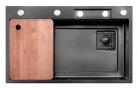 China INONA7546 Series 750x460mm Nano Coated Stainless Steel Kitchen Sink with 220mm Depth for sale