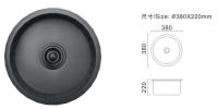 China INONA38 Series 380mm Stainless Steel Kitchen Sink with Nano Coating - 220mm Depth, 8mm Wall Thickness for sale