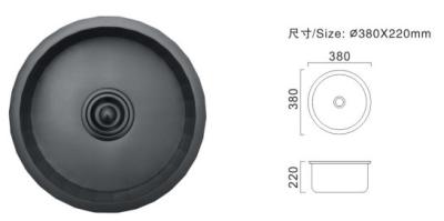 China INONA38 Series 380mm Stainless Steel Kitchen Sink with Nano Coating - 220mm Depth, 8mm Wall Thickness for sale
