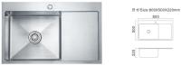 China INONA8050 Series 800x500mm Stainless Steel Kitchen Sink with 220mm Depth and 8mm Wall Thickness for sale