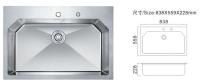 China Stainless Steel Undermount Kitchen Sink 838x559mm Single Bowl 304 Grade for sale