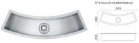 China SS304 Granite Kitchen Sink American Style Undermount Single Bowl 810x390x220mm for sale