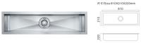 China Stainless Steel Single Bowl Kitchen Sink 810mm Undermount Flush Mount 304 for sale