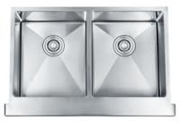 China American Style Double Kitchen Sink 810mm Stainless Steel 304 Handmade 228mm Deep for sale