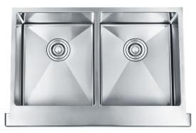 China American Style Double Kitchen Sink 810mm Stainless Steel 304 Handmade 228mm Deep for sale