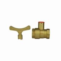 China INOB300 Brass Ball Valve PN25 1/2in-3/4in Female Thread with Key Handle Locking Mechanism for sale