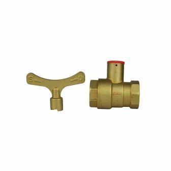 China INOB300 Brass Ball Valve PN25 1/2in-3/4in Female Thread with Key Handle Locking Mechanism for sale