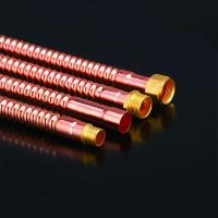 China Copper Corrugated Water Heater Hose 10Bar 150PSI with Brass Fittings - 10-200cm Length Options for sale