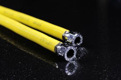 China Stainless Steel 304 Braided Gas Hose 80°C Temperature 230PSI Pressure for Dryers, Boilers, Heaters for sale