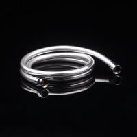 China Silver PVC Flexible Shower Hose 1-2 Meters with 360° Brass Connectors - 10Bar Pressure & 90°C Temperature Rating for sale