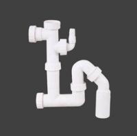 China INOVI D15 Plastic Wash Basin Drainer 290mm Length with 50mm Connection and Handle-Style Operation for sale