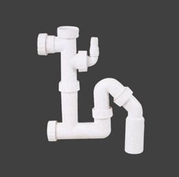 China INOVI D15 Plastic Wash Basin Drainer 290mm Length with 50mm Connection and Handle-Style Operation for sale