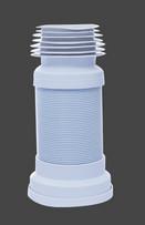 China INOVI E06 Plastic Extensible WC Pan Pipe Connector with Metalic Reinforcement 4-inch P-Trap Toilet Drainage for sale