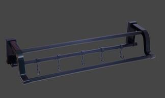 China INOVI HL-V02 Plastic Double Towel Bar 600mm with Hook - Bathroom Storage Solution for sale