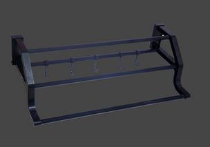 China INOVI HL-V03 Plastic Double Towel Bar 600mm with Hook - Dual Rail Bathroom Accessory for sale