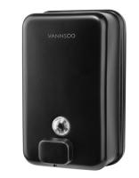 China INOVI ZSH12-1200BF Commercial Wall Mounted Matte Black Soap Dispenser 1200ml 40oz Capacity for sale