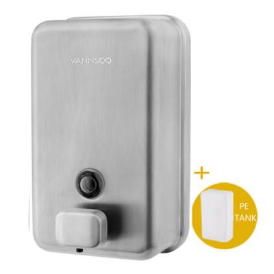 China INOVI 1100ml Commercial Soap Dispenser - 304 Stainless Steel Wall Mounted with Lock & Key for sale