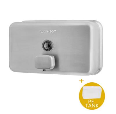China INOVI 1100ml Stainless Steel Commercial Soap Dispenser 8.0x3.8x4.8 Inch Wall Mounted for Hotels Restaurants for sale