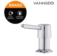 China Commercial SUS304 Kitchen Sink Soap Dispenser 250ml Brass Pump Chrome Finish for sale